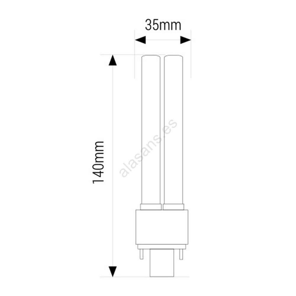 Bombilla LED G24/10W/230V 3000K | Alasans