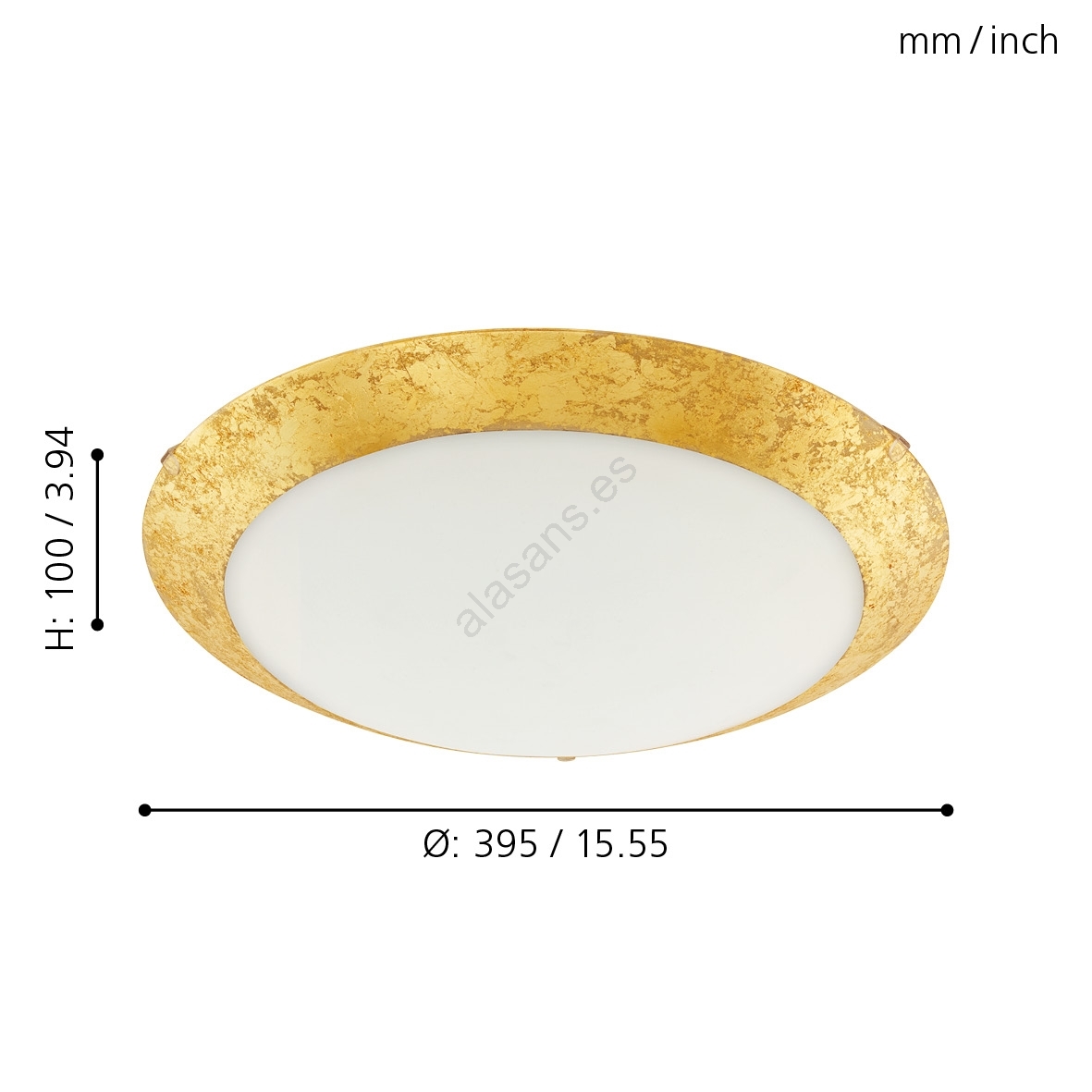 Eglo 98023 - Plafón LED MONTENOVO LED/16W/230V dorado | Alasans