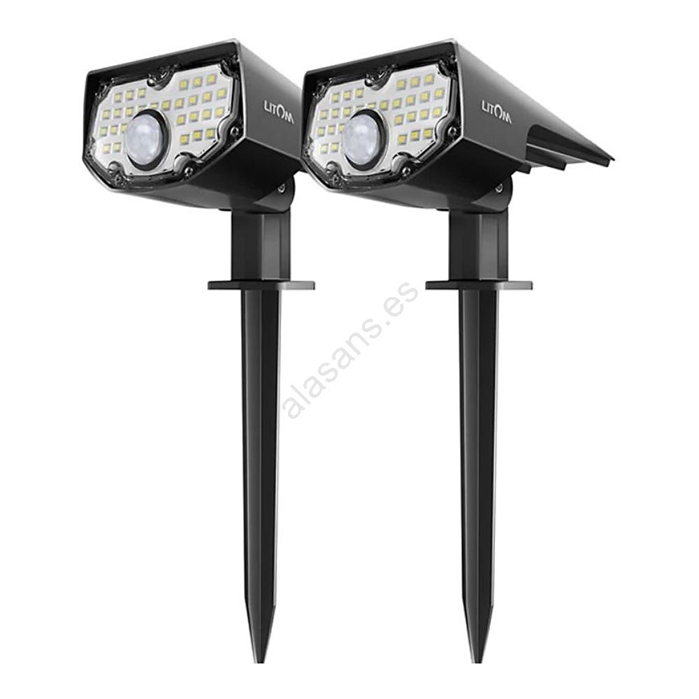 Litom - SET 2x Lámpara solar LED con sensor 2en1 LED/3,7V IP67 | Alasans