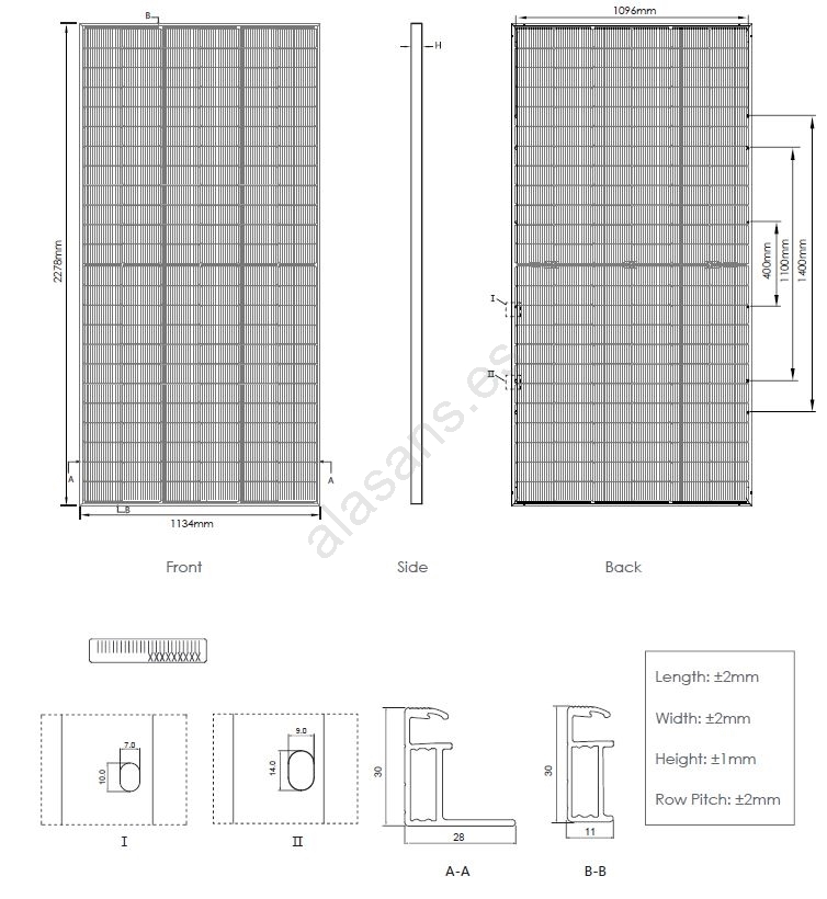 Panel solar fotovoltaico JINKO 575Wp IP68 Half Cut bifacial - palet 36 ...