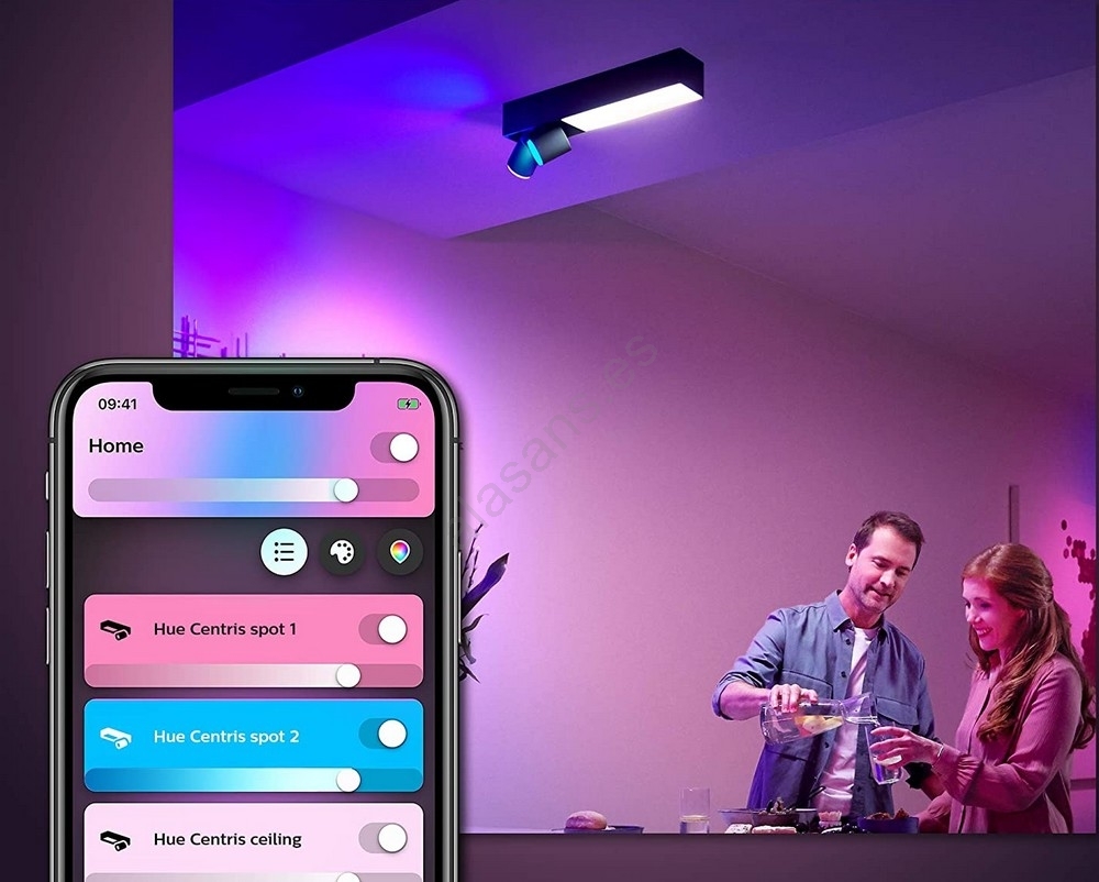 Philips - LED RGBW Lámpara regulable Hue CENTRIS LED/11W/230V+2xGU10/5 ...