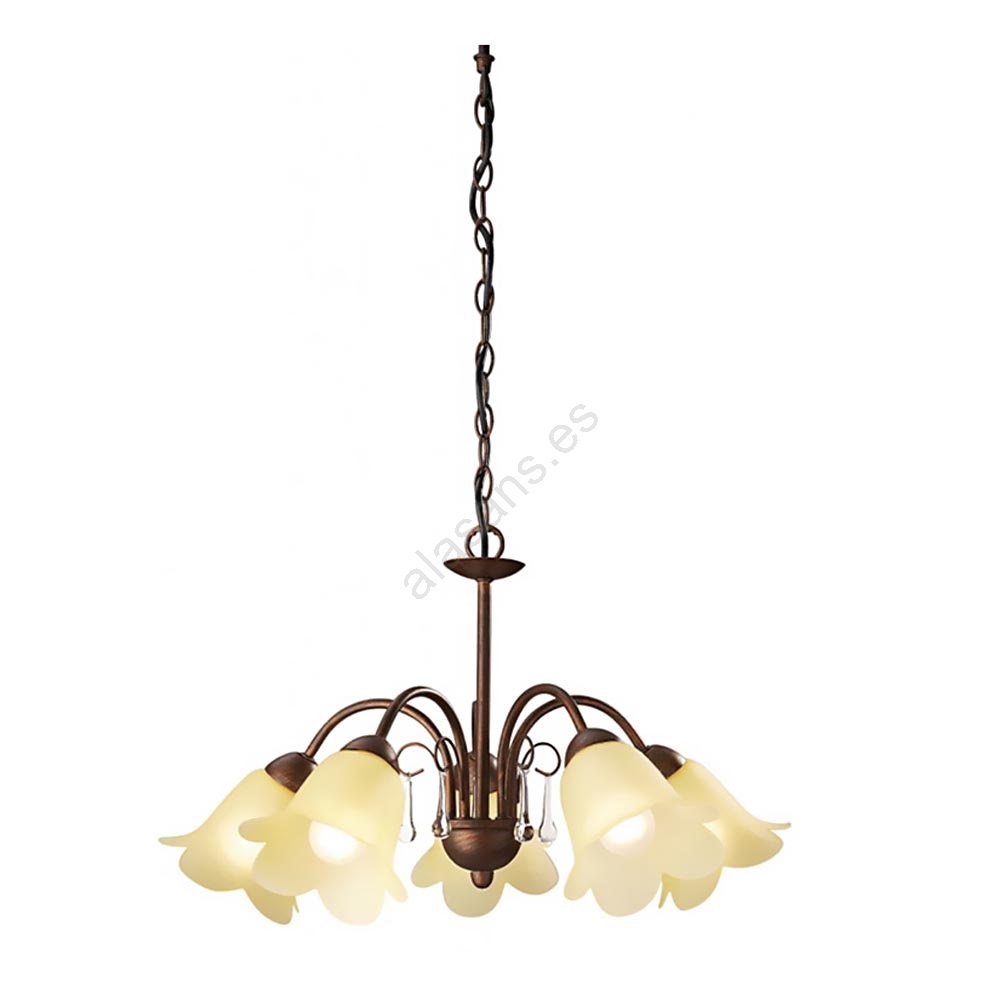 Philips Massive 36995/43/10 - Lámpara colgante KANTO 5xE14/60W | Alasans