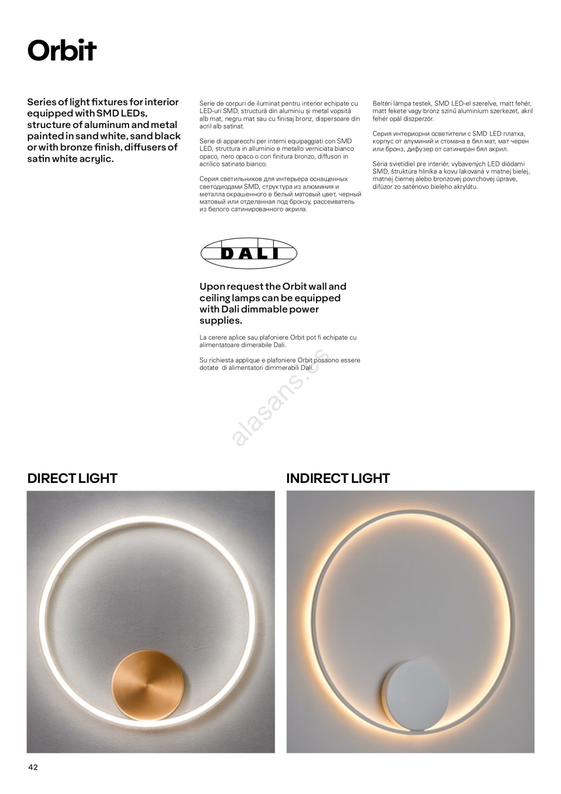 Redo 01-1700 - Aplique LED ORBIT LED/28W/230V blanco | Alasans