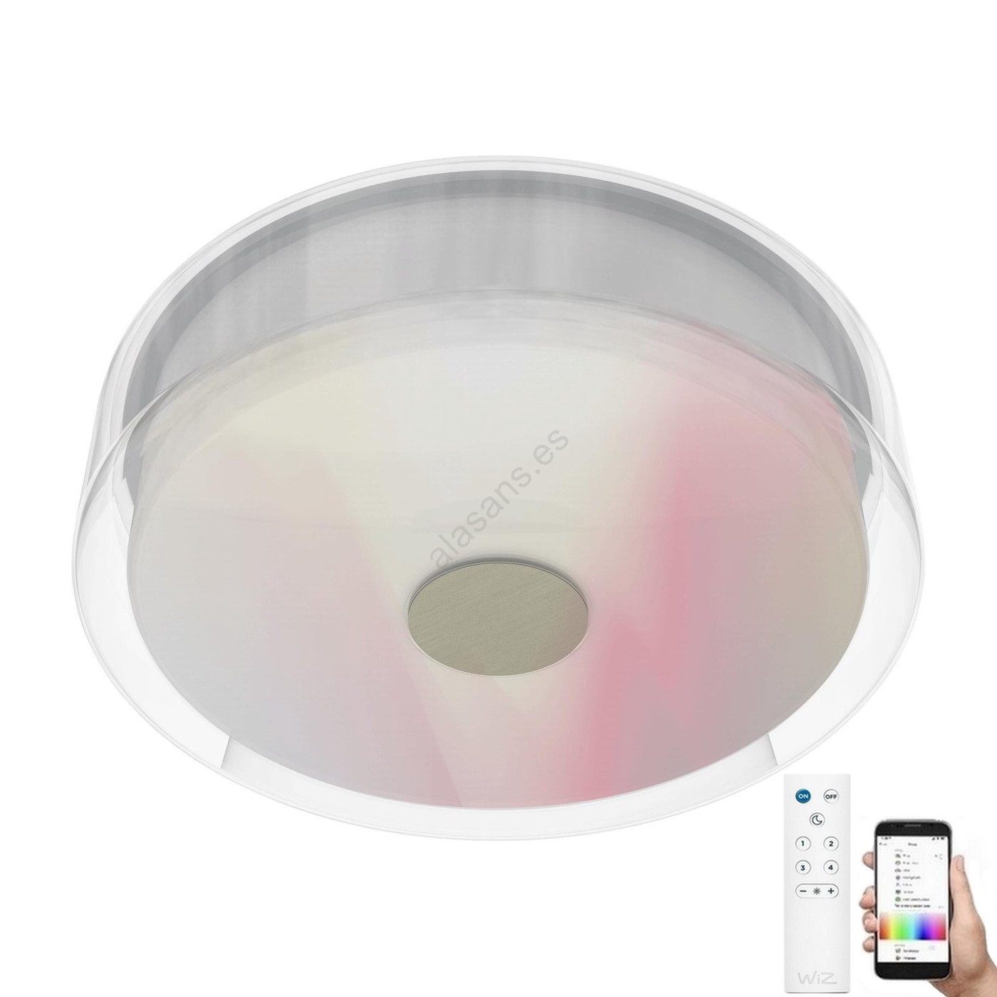 WiZ - Plafón regulable RGBW LUNAR LED/23W/230V IP23 Wi-Fi | Alasans